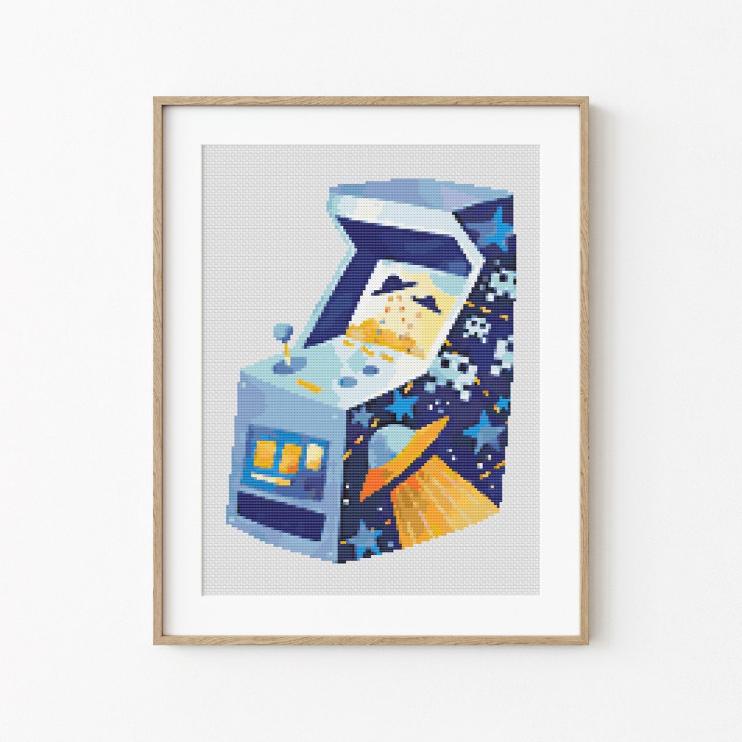 Arcade Cross Stitch Pattern, Instant Download PDF, Counted Cross Stitch ...