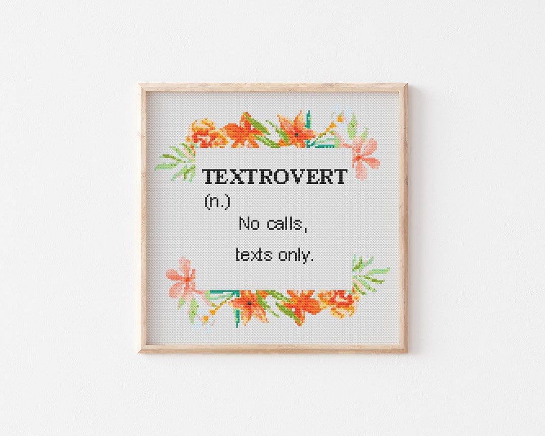 Textrovert Cross Stitch Pattern #583, Cross Stitch PDF, Modern Stitch Design, Counted Cross ...