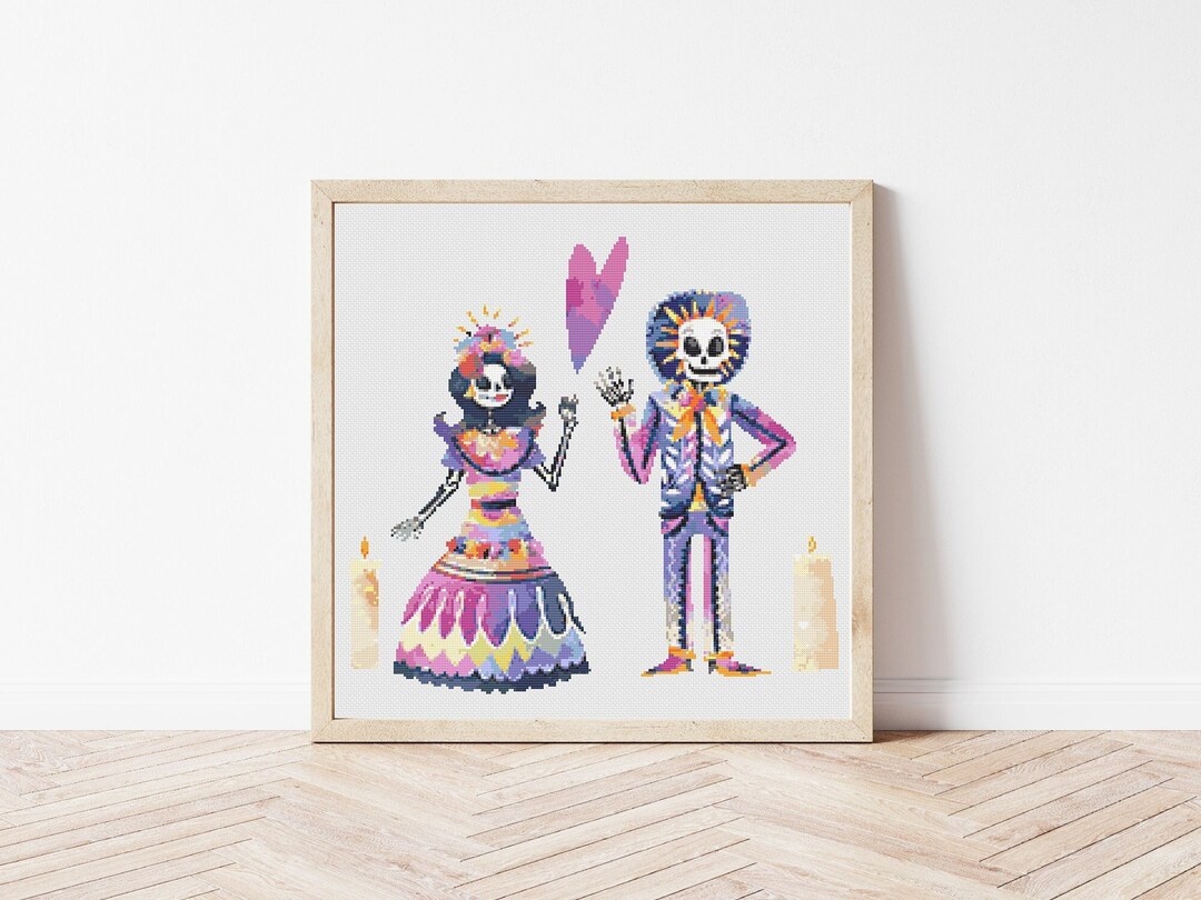 Dia De Muertos Cross Stitch, Instant Download PDF Pattern, Counted ...