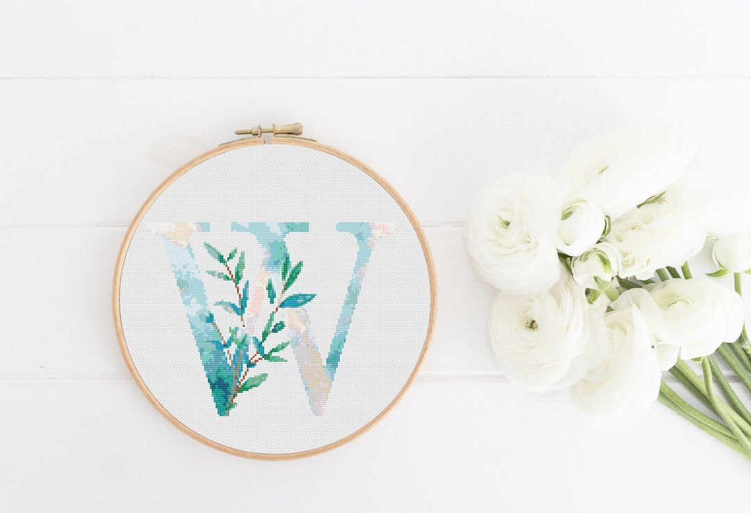 Letter W Pattern, Instant Download PDF, Modern X Stitch Pattern ...