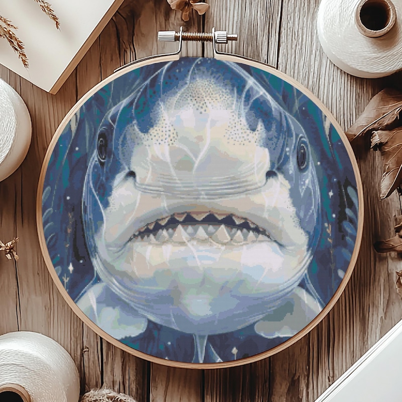 Jaws Embroidery - Etsy