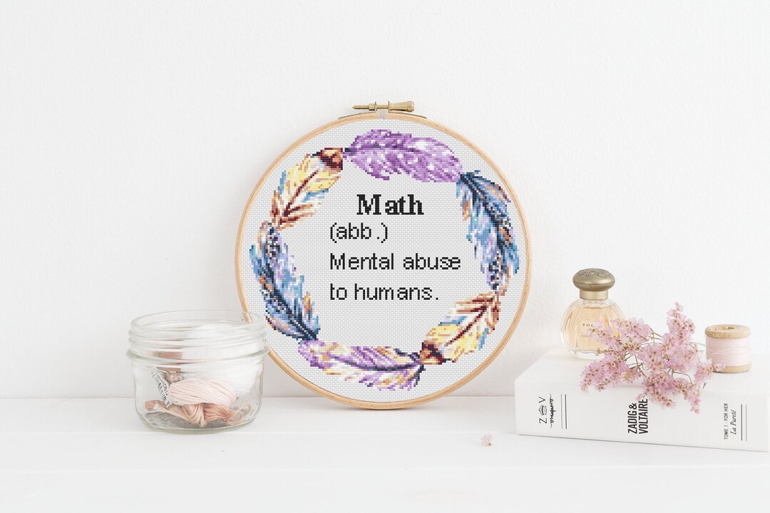 Math Cross Stitch Pattern #719, Cross Stitch PDF, Modern Stitch Design ...