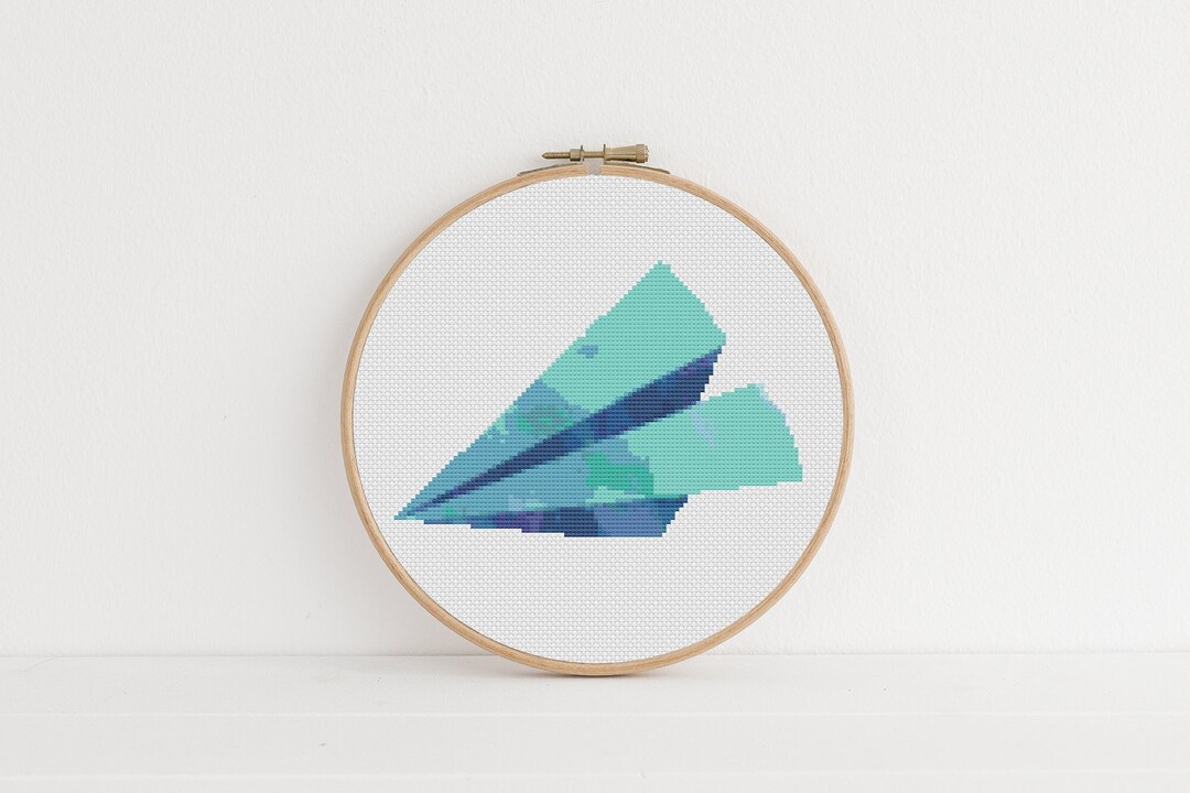 Paper Airplane Cross Stitch Pattern, Instant Download PDF, Counted ...