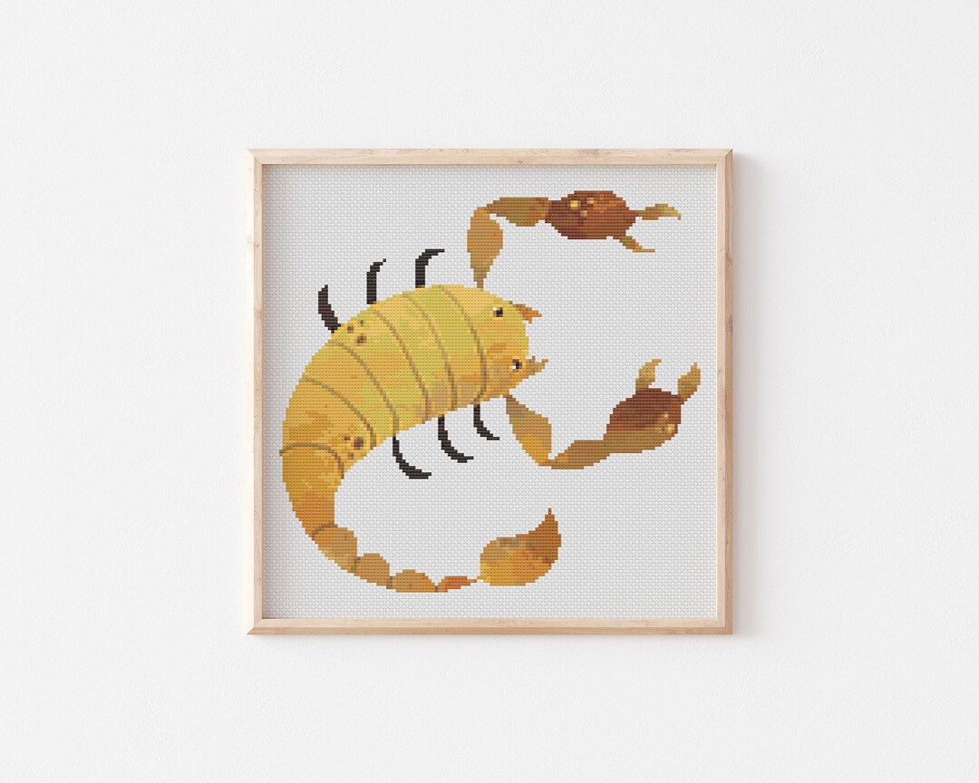Scorpion Cross Stitch Pattern, Instant Download PDF, Counted Cross ...