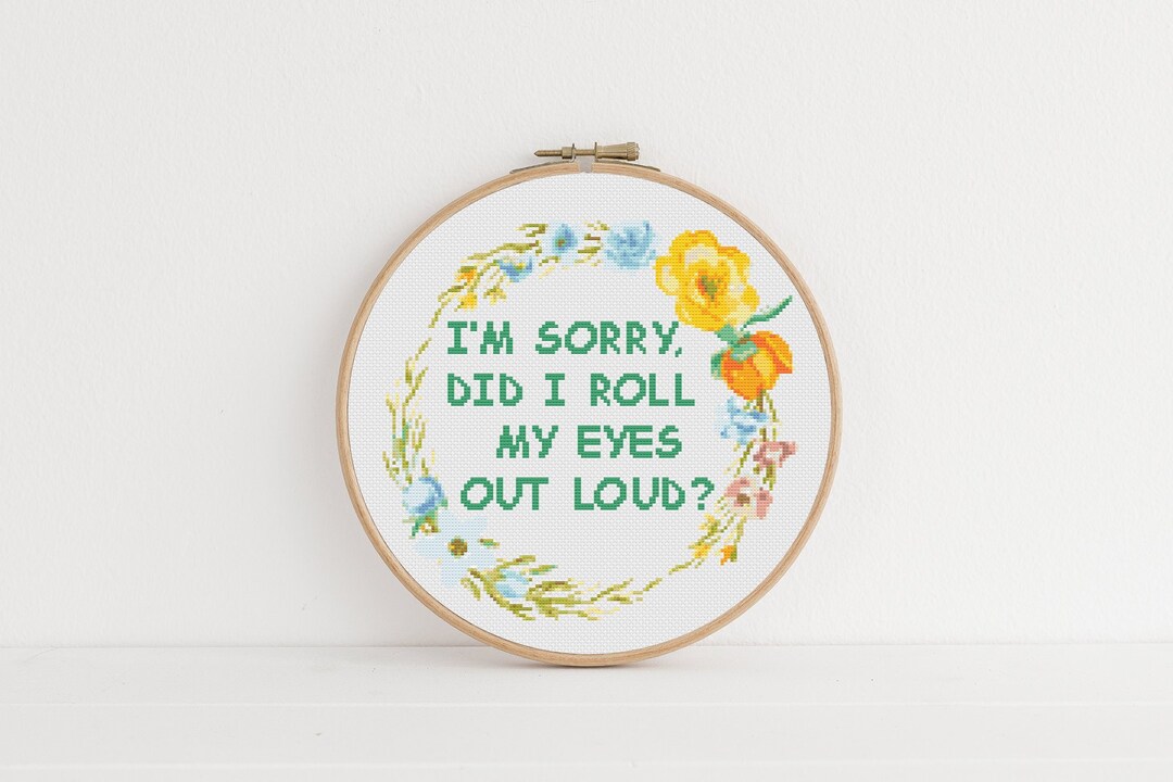 Loud Eyes Cross Stitch Pattern #145, Cross Stitch PDF, Modern Stitch ...