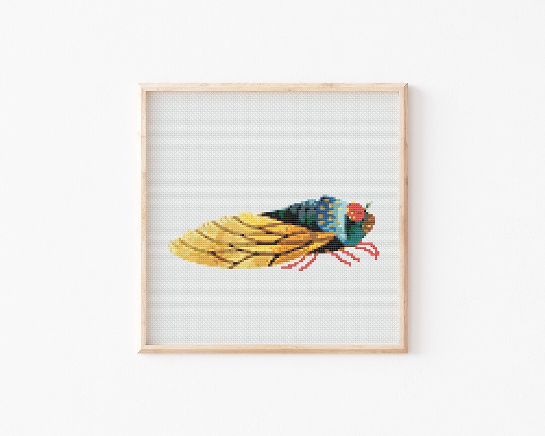 Cicada Cross Stitch, Instant Download Pattern PDF, Modern Cross Stitch ...