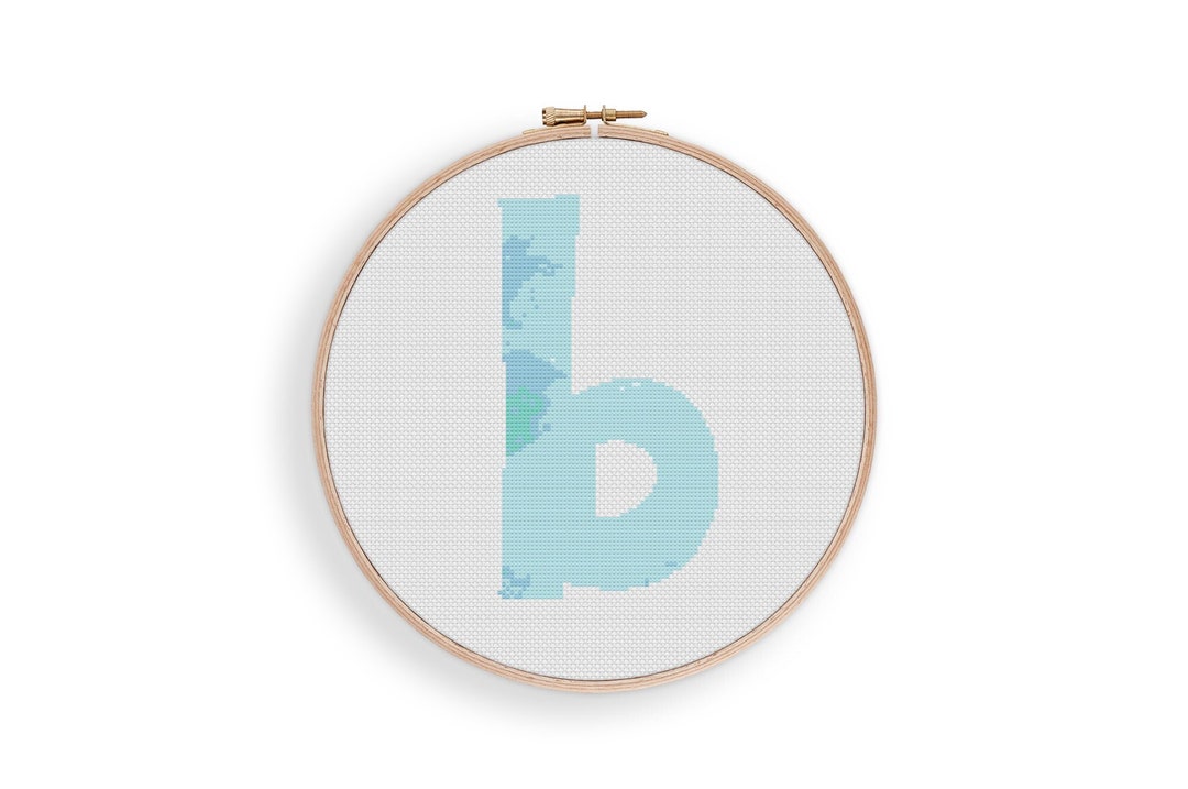 Letter B Cross Stitch, Instant Download Pattern PDF, Modern Stitch ...