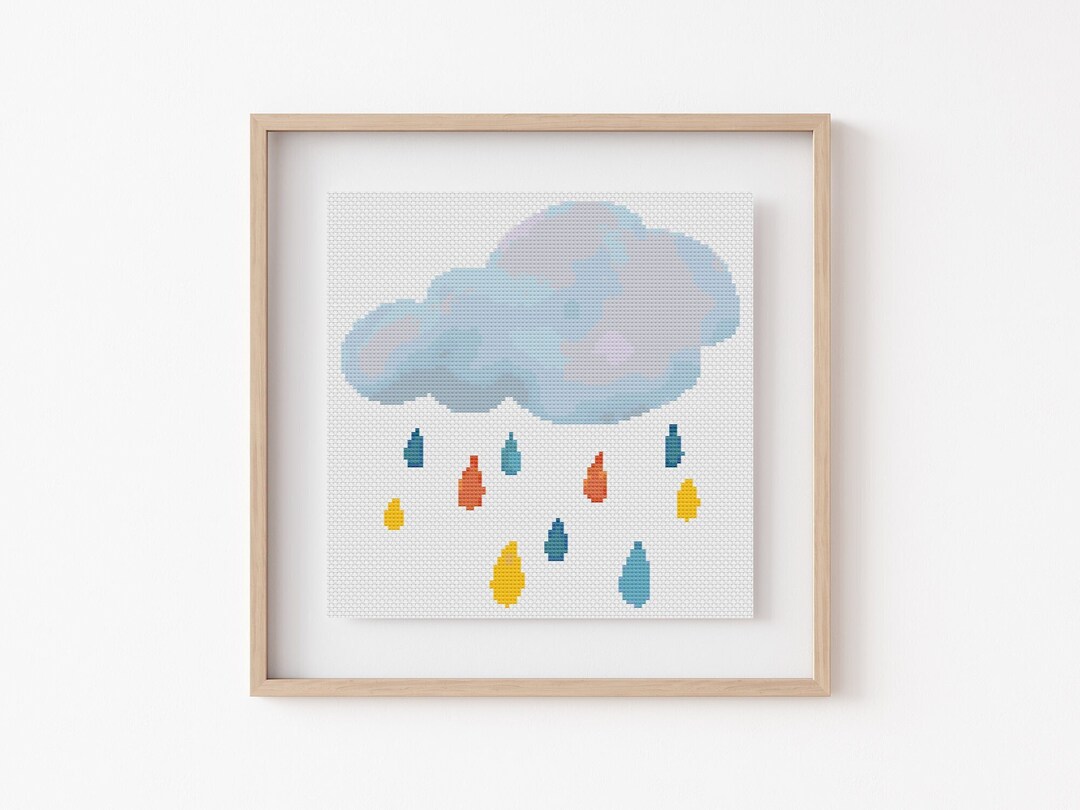 Happy Cloud Cross Stitch, Instant Download PDF Pattern, Sunshine Cross ...