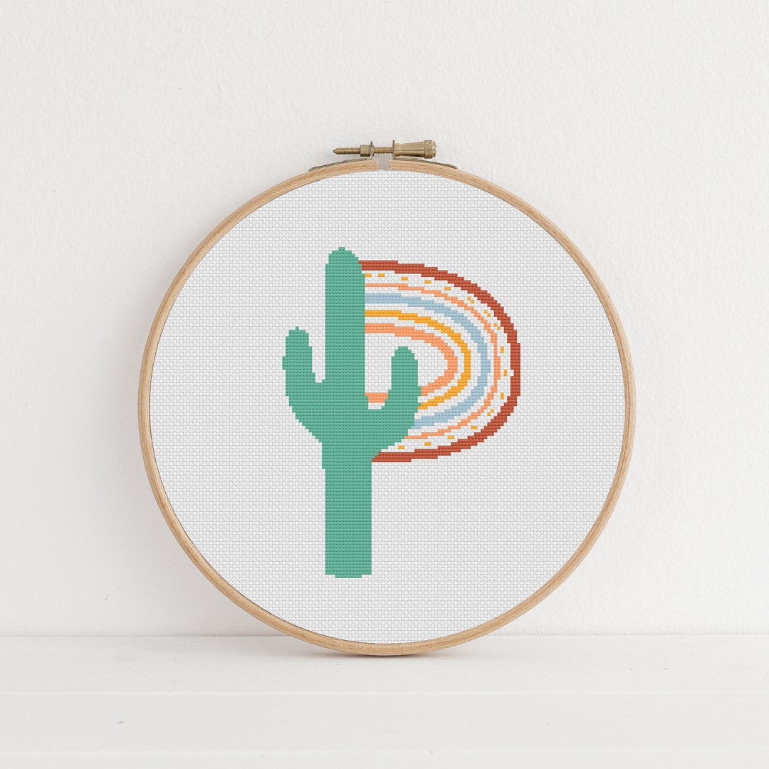 Boho Letter P Cross Stitch, Instant Download PDF, Modern Stitch Chart ...