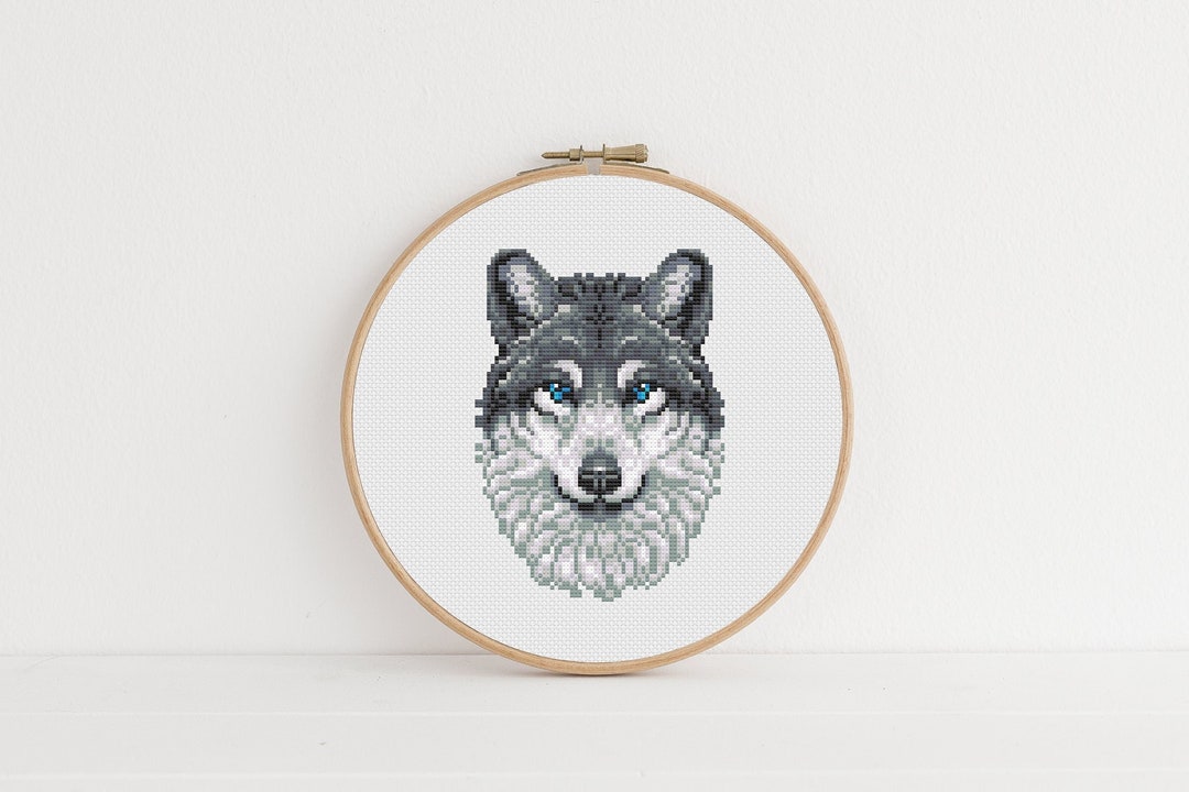 Wolf Cross Stitch, Instant Download Pattern PDF, X Stitch Tutorial ...