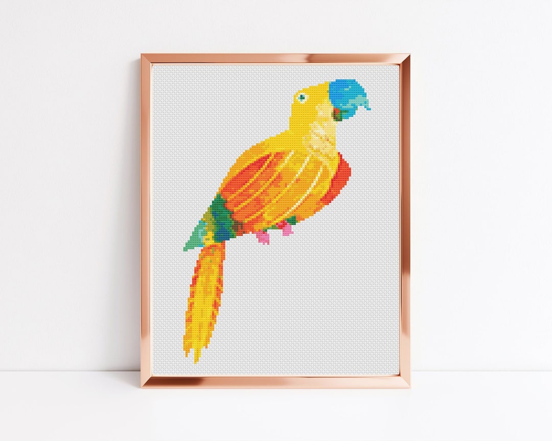 Golden Parakeet Cross Stitch Pattern, Instant Download PDF, Counted ...
