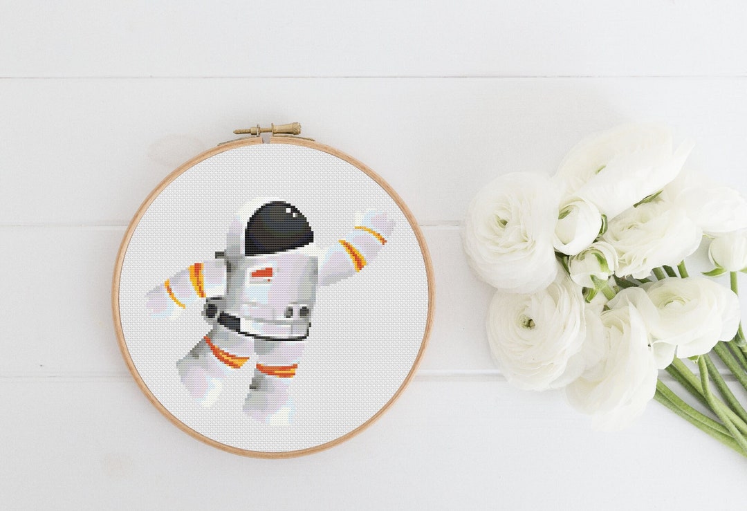 Astronaut Cross Stitch Pattern, Instant Download PDF, Nursery Room ...
