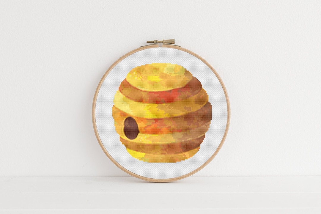 Beehive Cross Stitch Pattern, Instant Download PDF, Nursery Decor ...