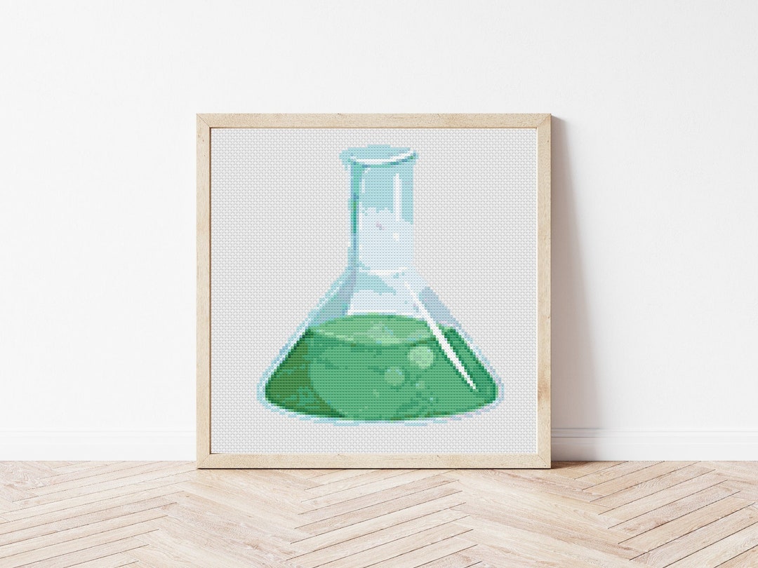Flask Cross Stitch Pattern, Instant Download PDF, Nursery Decor, Modern ...