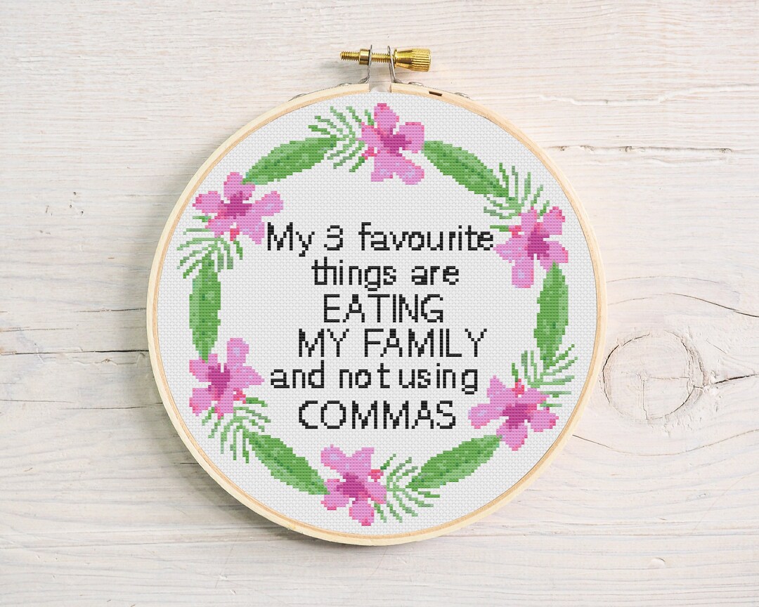 Commas Cross Stitch Pattern #209, Cross Stitch PDF, Modern Stitch ...