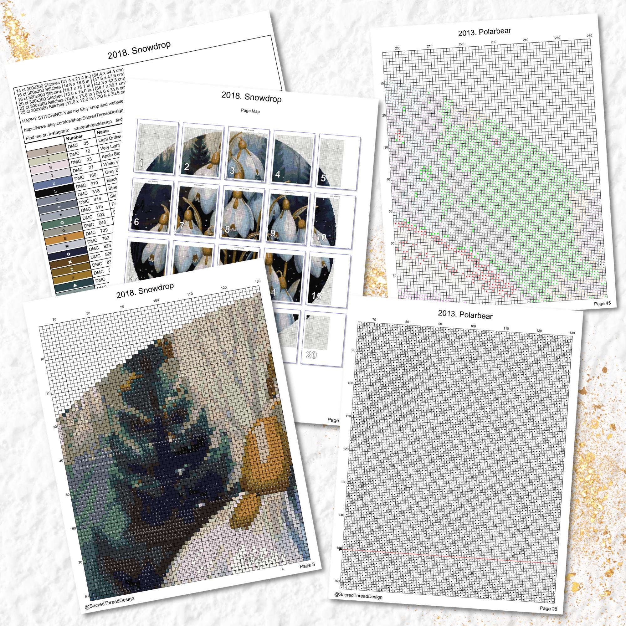 Magic Book Full Coverage Cross Stitch Pattern, Instant Download PDF ...