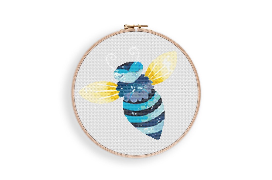 Space Bee Cross Stitch Pattern, Instant Download PDF, Counted Cross ...