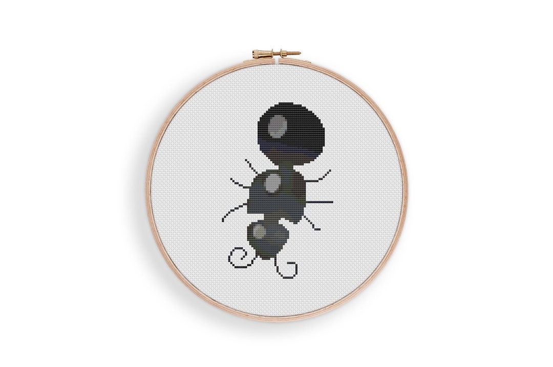 Ant Cross Stitch Pattern, PDF Embroidery Pattern, Modern Stitch Chart ...