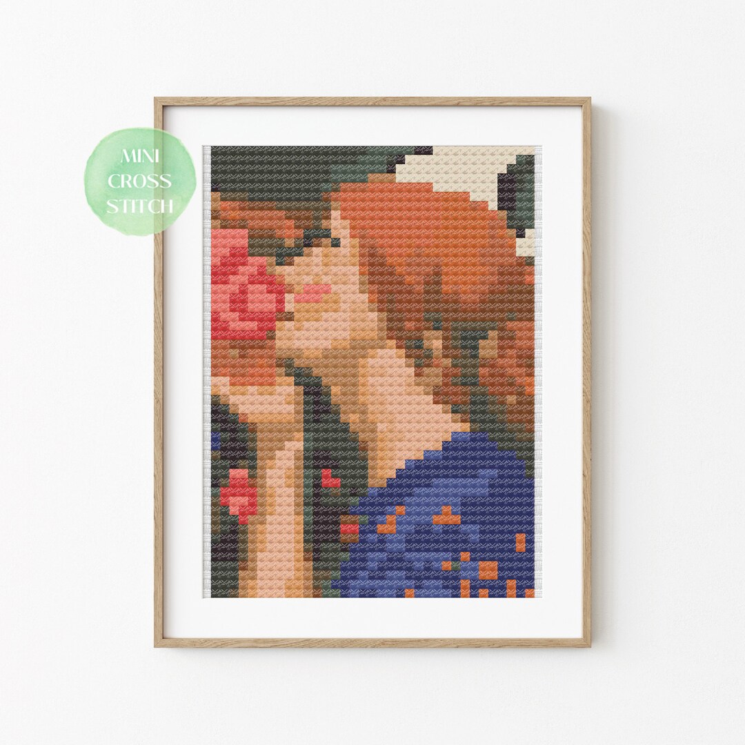 Modern Cross Stitch Pattern, the Soul of the Rose, Instant Download PDF ...