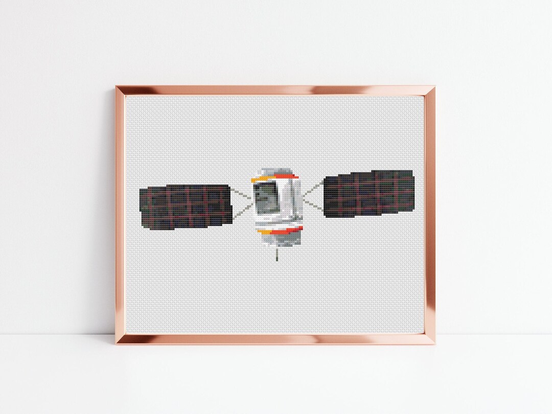 Satellite Cross Stitch Pattern, Instant Download PDF, Nursery Decor ...