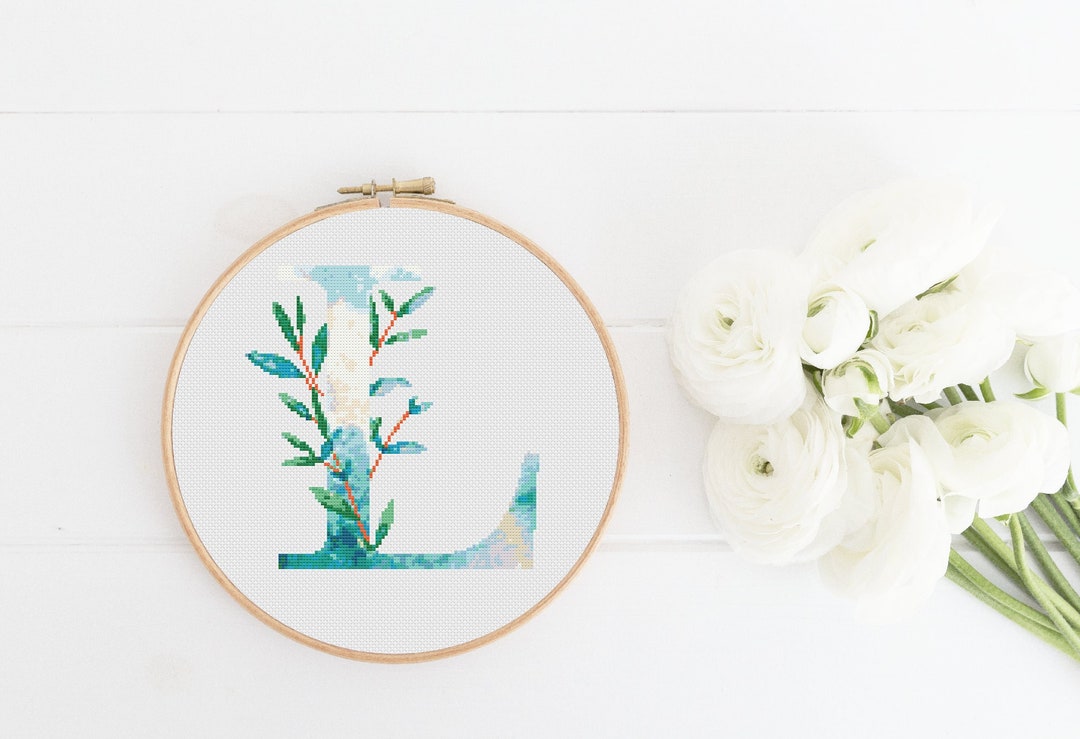 Letter L X Stitch, Instant Download PDF, Modern X Stitch Pattern ...