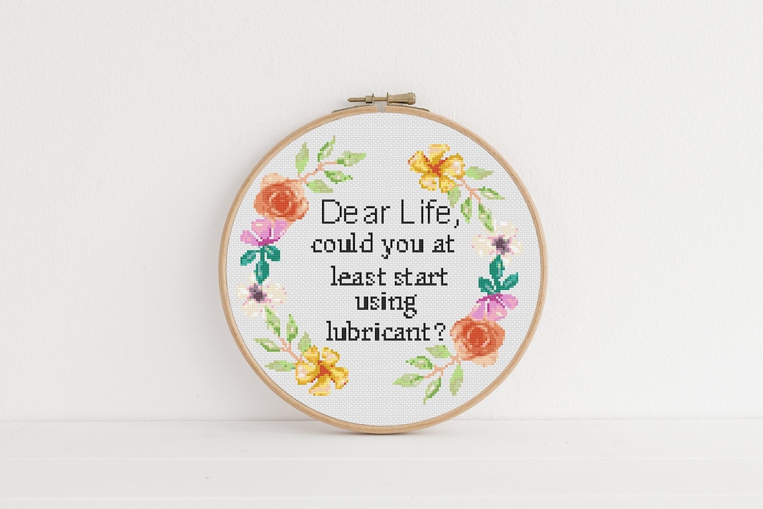 Dear Life Cross Stitch Pattern #859, Cross Stitch PDF, Modern Stitch ...