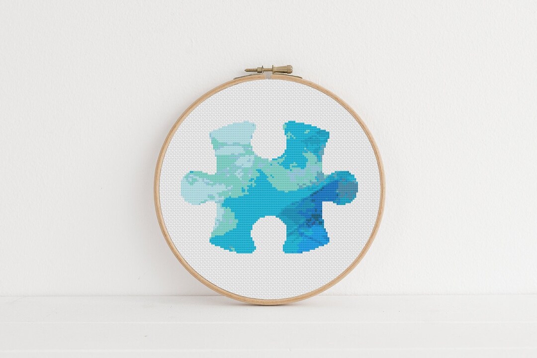 Puzzle Cross Stitch Pattern, Instant Download PDF, Nursery Decor ...