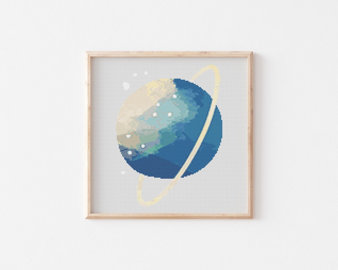 Planet Cross Stitch Pattern, PDF Pattern, Modern Cross Stitch ...