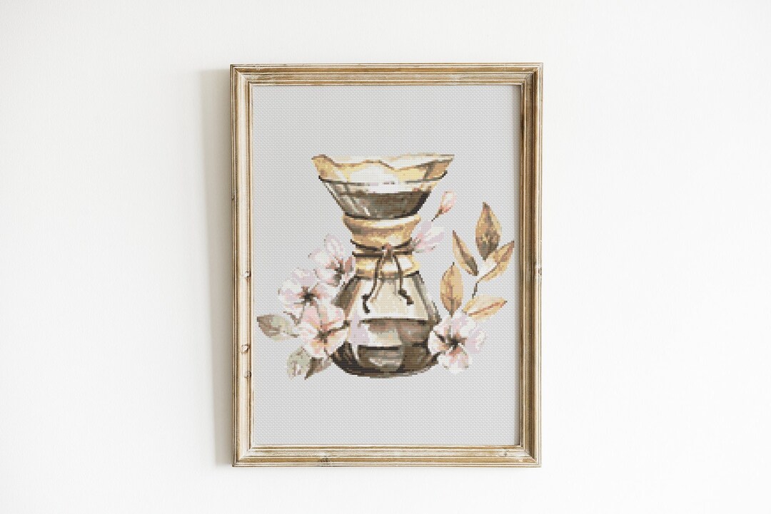 Coffee Filter Cross Stitch, Instant Download PDF Pattern, Counted Cross ...