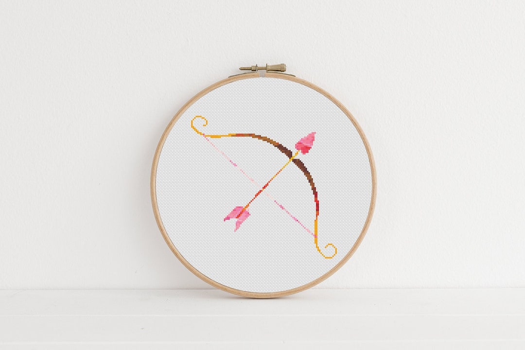 Bow and Arrow Cross Stitch Pattern, Instant Download PDF, Nursery Decor ...