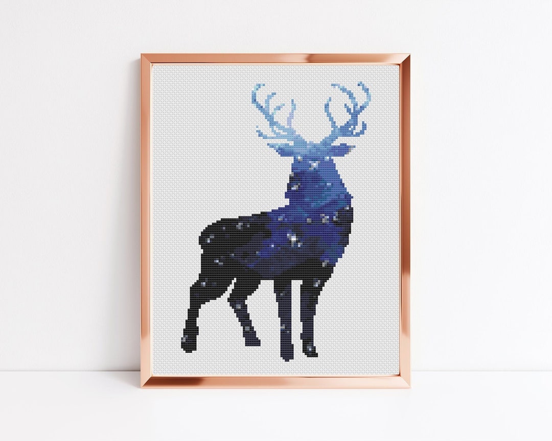 Star Stag Cross Stitch, Instant Download Pattern PDF, Modern Cross ...