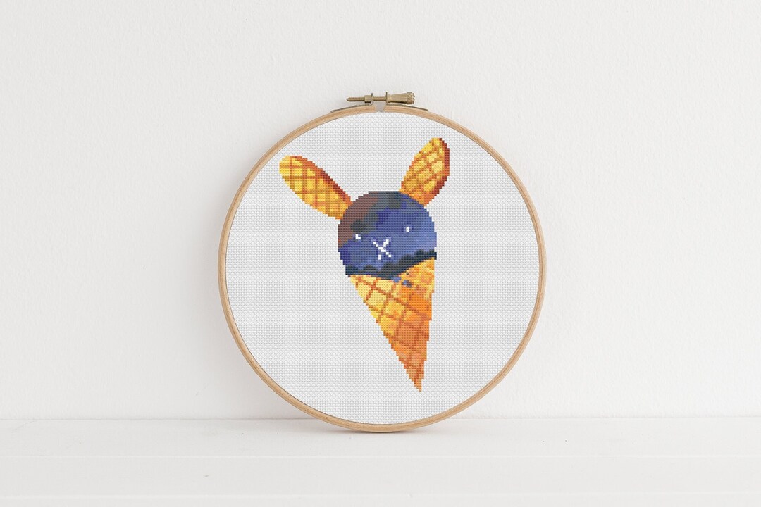 Ice Cream Cross Stitch Pattern, Download PDF Pattern, Counted Cross ...