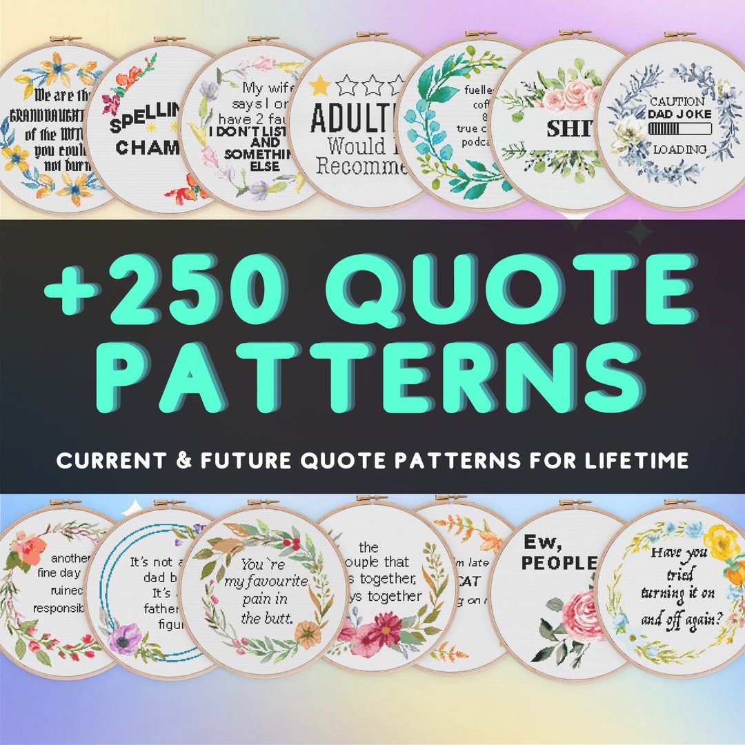 Deal Shop Bundle, Quote Cross Stitch Pattern, Instant Download PDF ...
