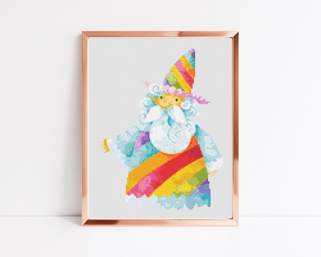 Wizard Cross Stitch Pattern, Instant Download PDF, Nursery Decor ...