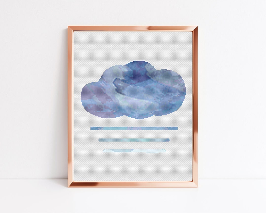 Fog Cross Stitch Pattern, PDF Pattern, Cross Stitch Art, Boho Home ...