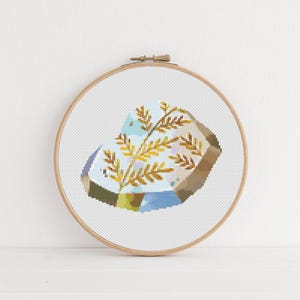 Fern Cross Stitch Pattern, Instant Download PDF, Nursery, Modern Stitch ...