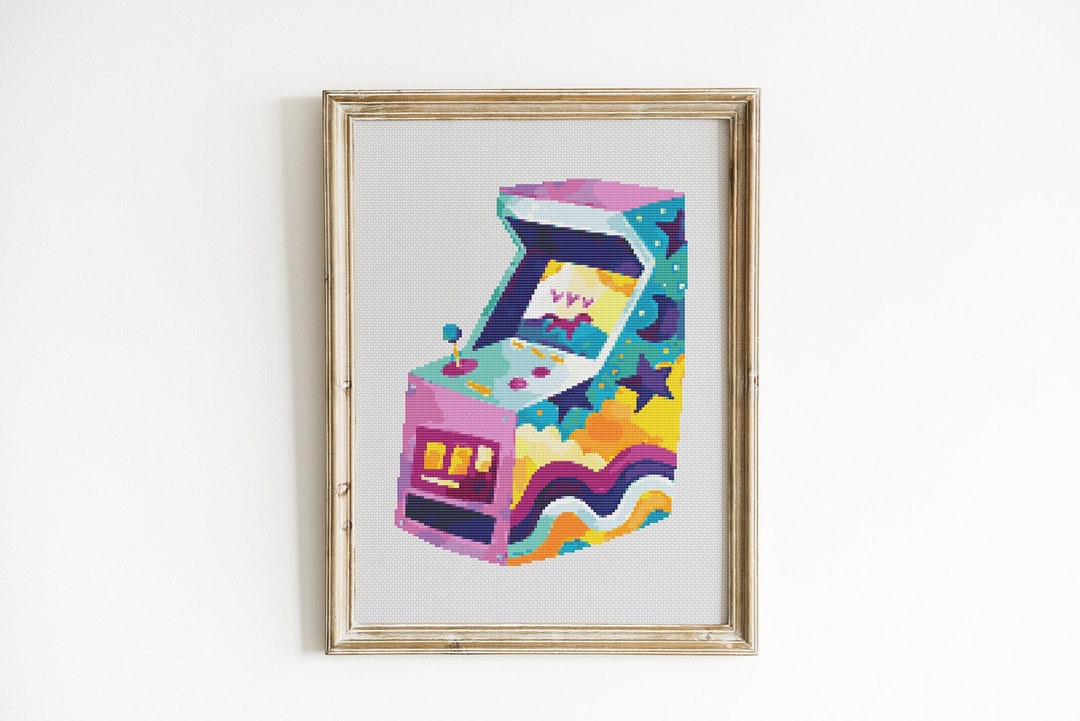 Arcade Cross Stitch Pattern, Instant Download PDF, Counted Cross Stitch ...