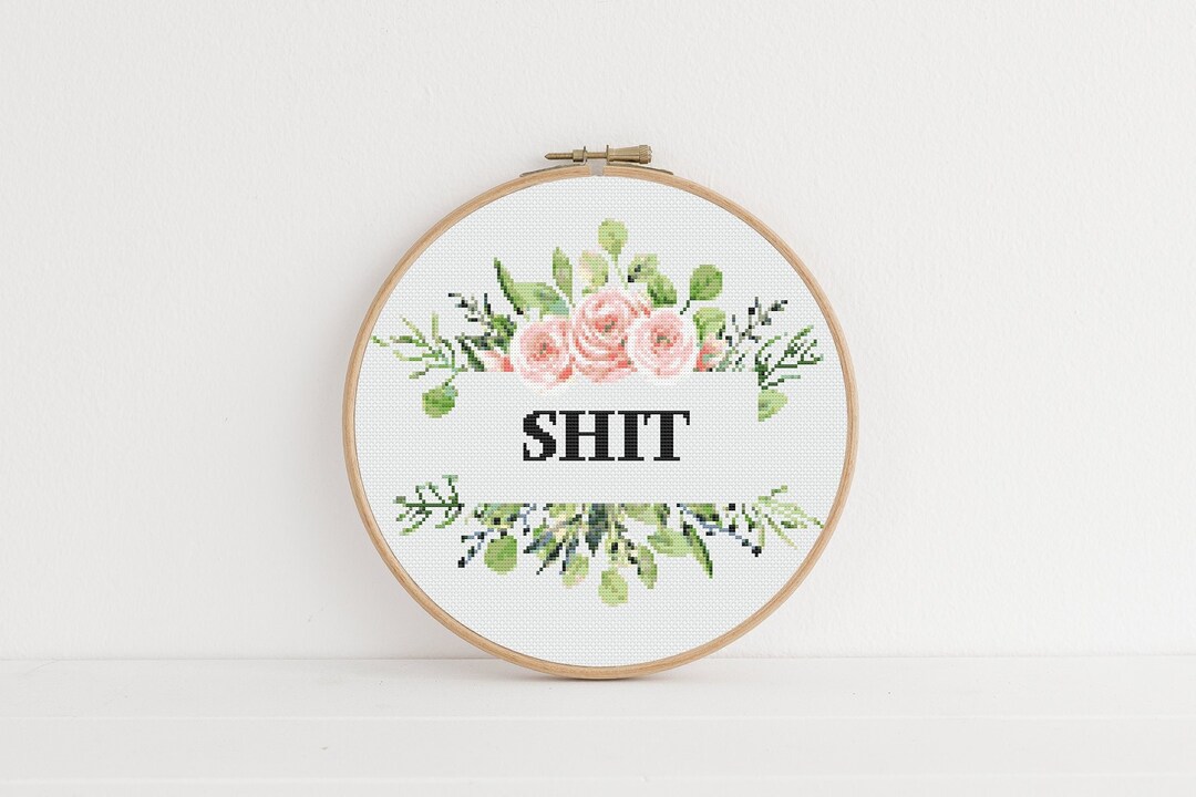 Shit Cross Stitch Pattern #459, Cross Stitch PDF, Modern Stitch Design ...