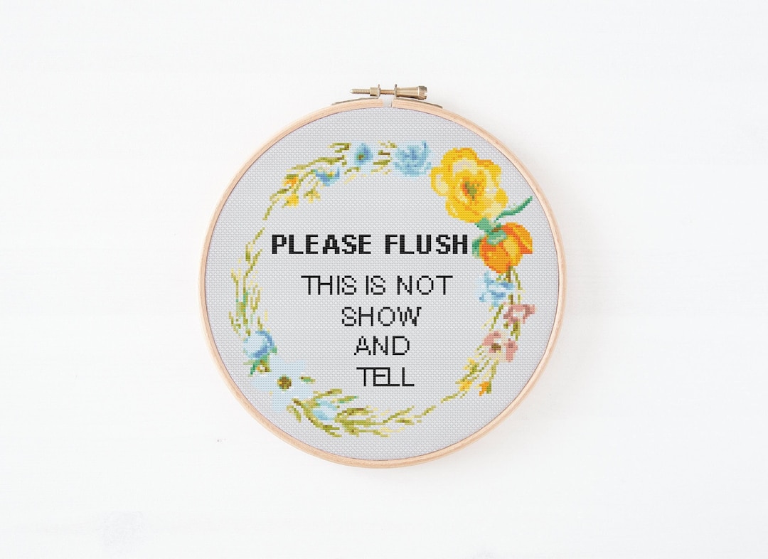 Flush Cross Stitch Pattern #874, Cross Stitch PDF, Modern Stitch Design ...