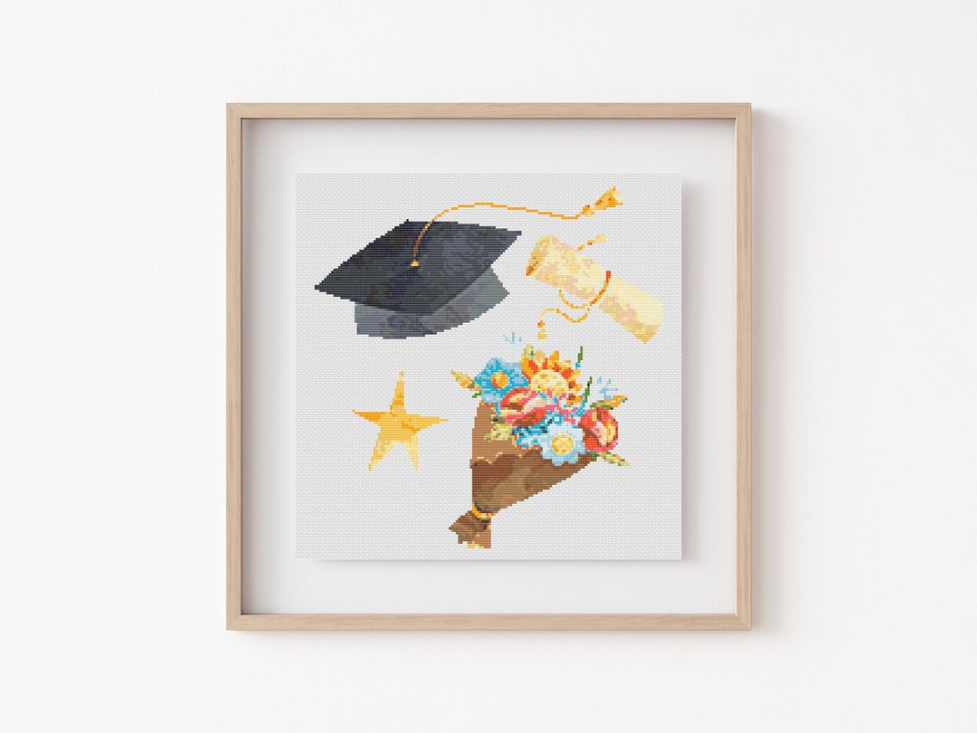 Graduation Cross Stitch Pattern, Instant Download PDF, Counted Cross ...