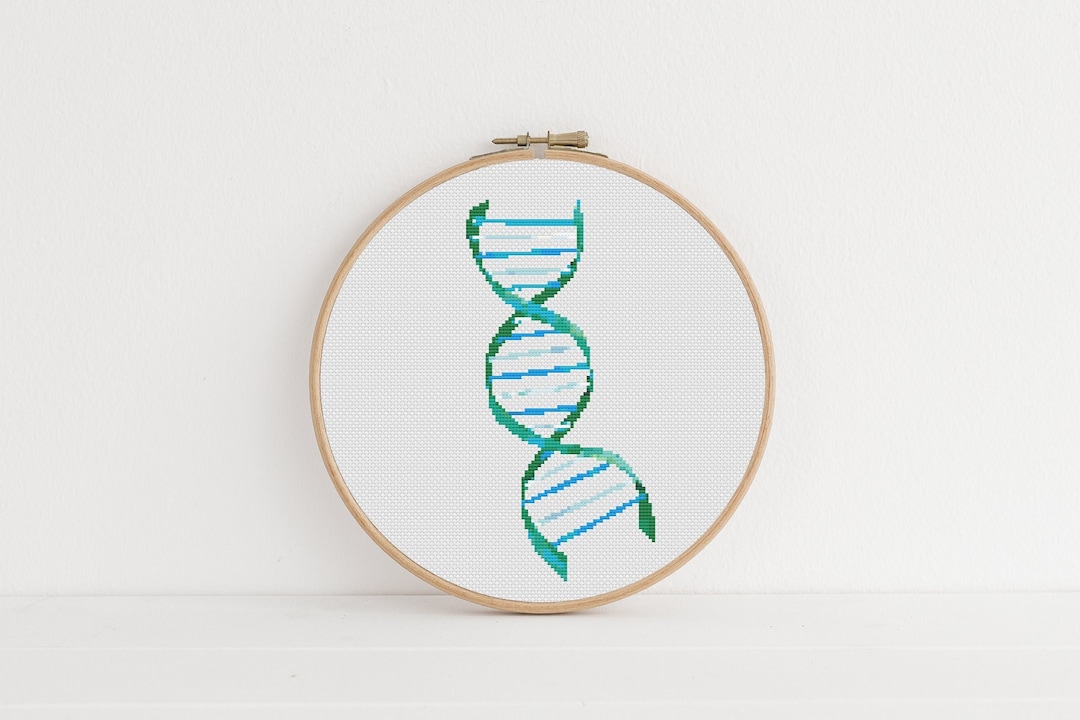 DNA Cross Stitch Pattern, Instant Download PDF, Nursery Decor, Modern ...