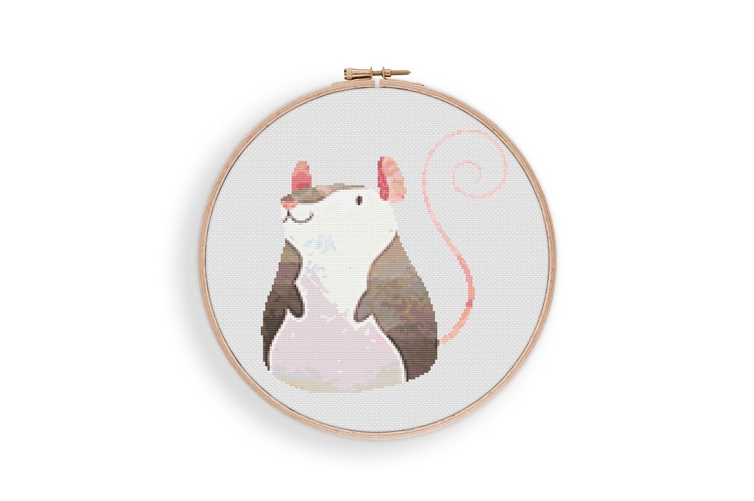 Rat Cross Stitch Pattern, Instant Download PDF, Counted Cross Stitch ...