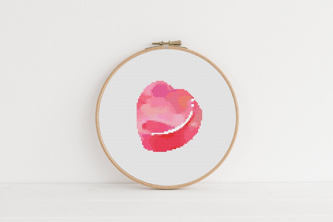 Pink Wax Melt Cross Stitch Pattern, Instant PDF Pattern, Counted Cross ...