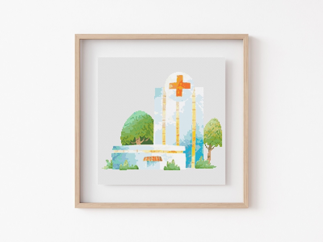 Hospital Cross Stitch Pattern, Instant Download PDF, Boho Art, Modern ...
