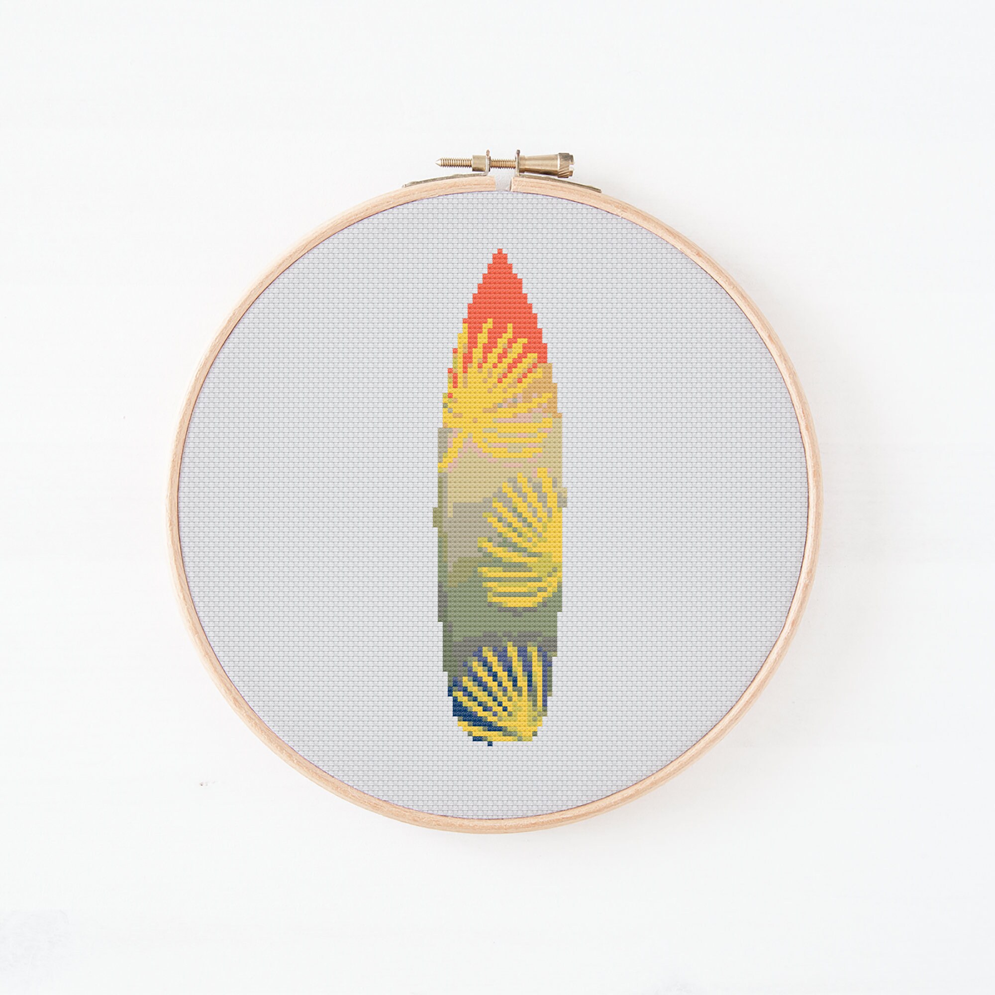 Surfboard Cross Stitch Pattern, Instant Download PDF Pattern, Modern ...