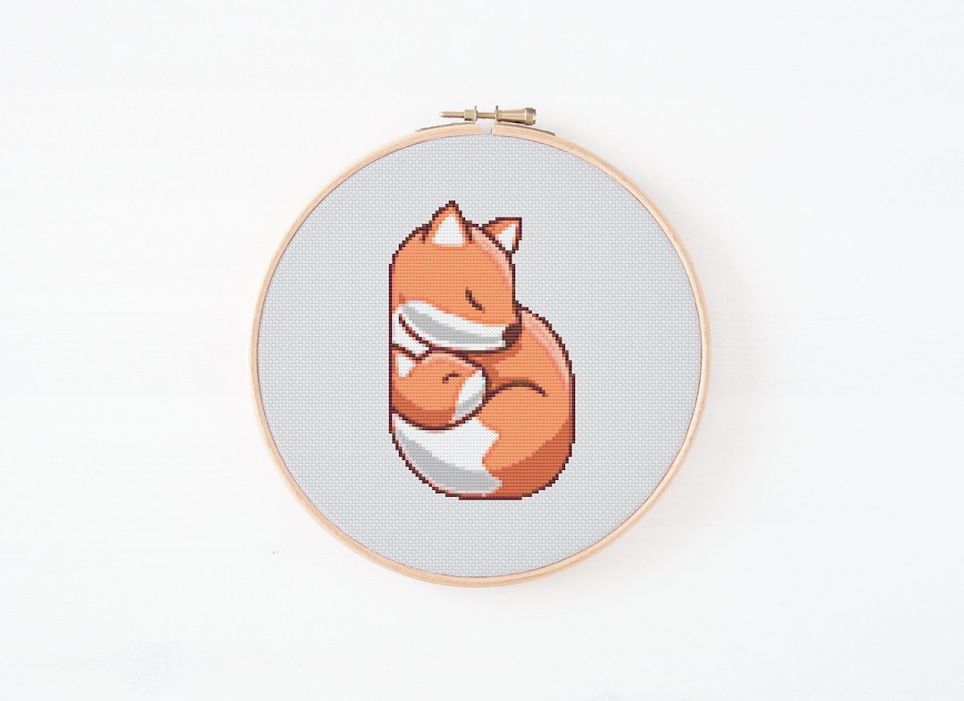 Father Fox Cross Stitch, Instant Download PDF Pattern, Counted Cross ...