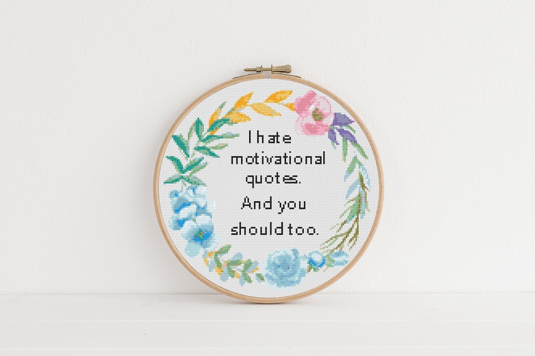 Motivational Quotes Cross Stitch Pattern #812 - Etsy