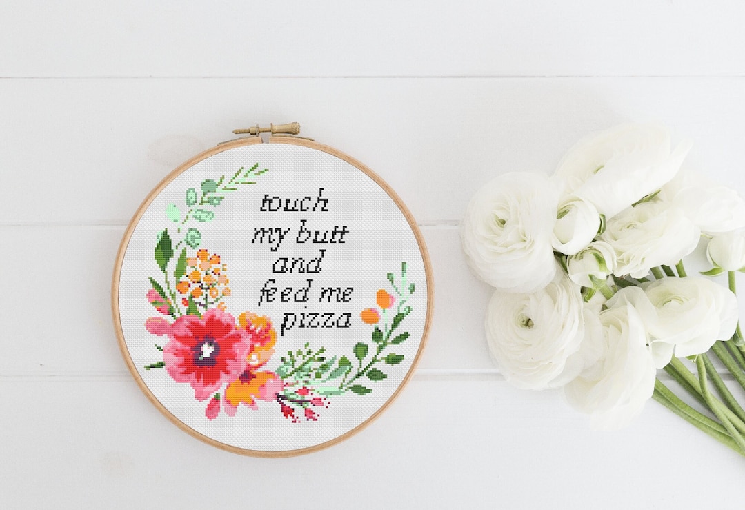 Pizza Cross Stitch Pattern #1776, Cross Stitch PDF, Modern Stitch ...