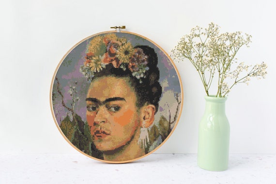 Self Portrait Cross Stitch Instant Download PDF Pattern Boho - Etsy