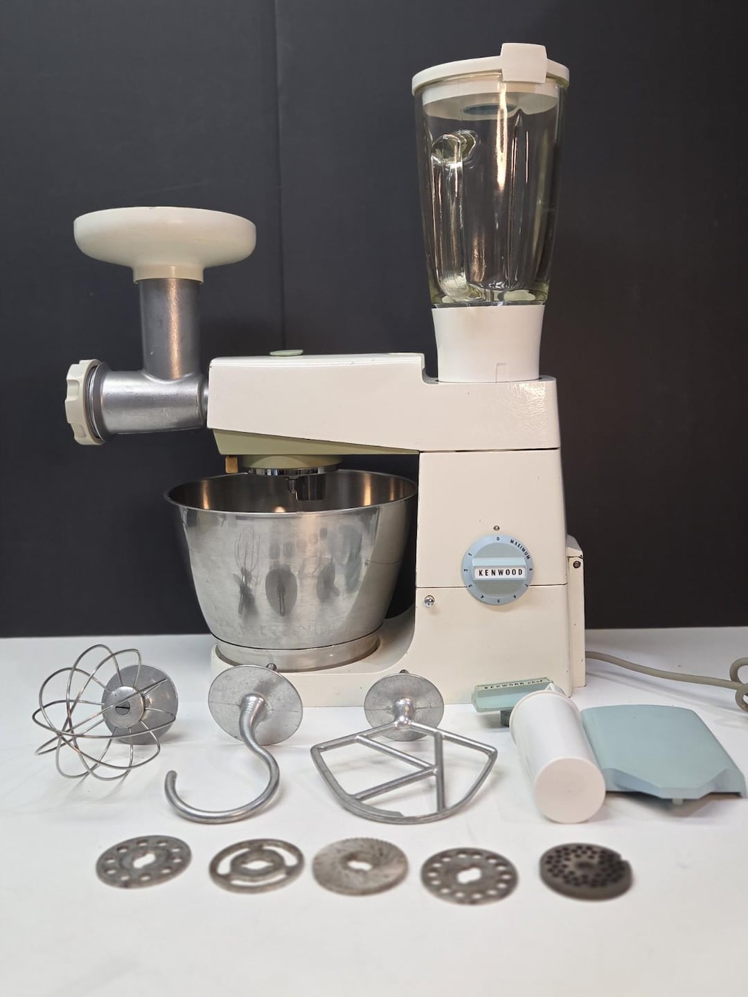 Vintage KENWOOD CHEF A 701 A Fully Loaded Food Mixer/blender/grinder ...